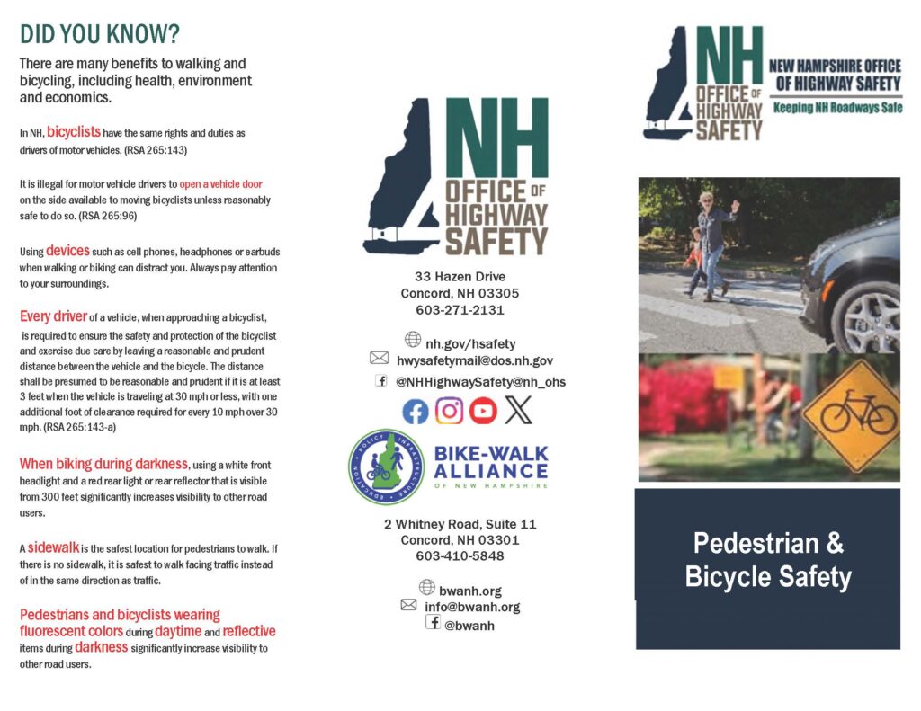 OHS Ped-Bike Safety Brochure – Bike-Walk Alliance of NH